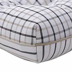 Pillow Perfect Outdoor/Indoor Austin Nash Birch Large Chair Pads, 17" x 17.5", Brown 2 Count