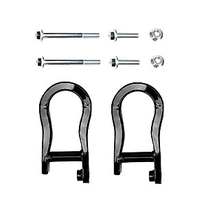 Chunle Front Recovery Tow Hooks Shackles Replacement for 2007-2018 Chevrolet Silverado GMC Sierra 1500, 2019 Chevy LD & Limited, Pair of Towing Hook Shackle Replaces# 84072463 （Black）