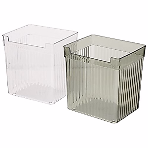 Fridge Organizer Bin 2pcs Refrigerator Organizer Bins: Plastic Storage Bins Food Storage Containers Fridge Trays Egg Organizer For Organizing Kitchen Food Snack Pantry Cabinet