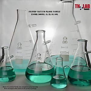 Filter Flask Borosilicate Glass Vacuum Filtering Flask 1,000ml 1L