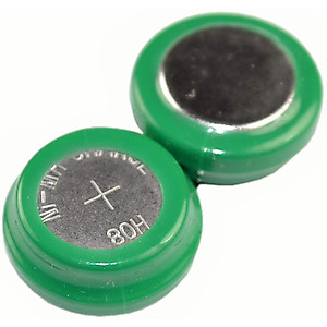 HQRP 2-Pack 2.4V 80mAh Ni-MH Cell Battery Compatible with V80H 80H 55608101501 Replacement