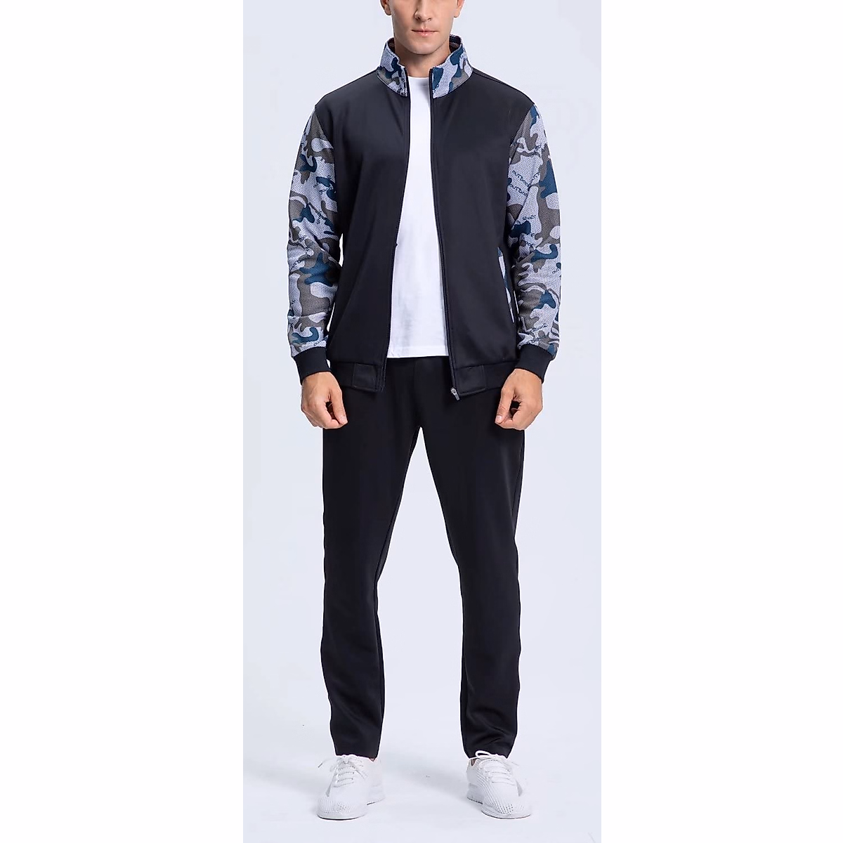 MAGCOMSEN Track Suits for Men Set Winter Sweatpants Camo Tracksuit Running Jacket Casual Sweatshirt Jackets Running Suit Athletic Set for Men Sweatsuit