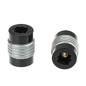 Fiber Optic Cable Extender Female to Female Optical Toslink Digital Audio Extension Cable Coupler Connector Adapter (2 Pack Black)