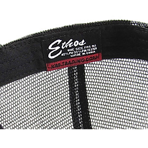 KBVT-DR001 BLK (GLD) Dominican Republic Gold Badge Wolf Rooster Tuna Trucker Cap Adjustable Snapback Hat