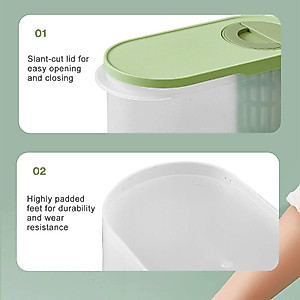 ZWMBYN Iced Drink Dispenser,1Gallon Refrigerator Cold Iced Beverage Dispenser with Spigot,Fruit Teapot Lemonade Milk Bucket Water Dispense for Kitchen Home Party Bar