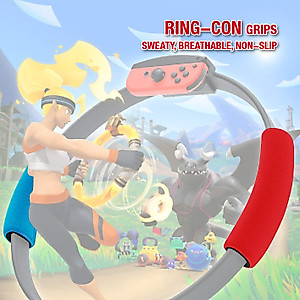 Leg Strap for Nintendo Switch Sports, Accessories Kit for Nintendo Switch Ring Fit Adventure, 1 Switch Leg Strap and 2 Ring-Con Grips (DOES NOT INCLUDE the RING)