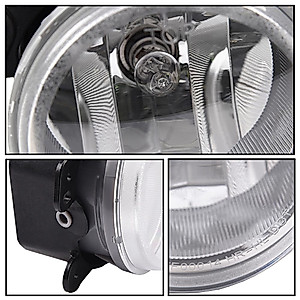 CHEDA Fog Lights Compatible with 2010-2018 Dodge Journey,2007-2017 Jeep Wrangler,2014-2018 Jeep Cherokee,2011-2013 Jeepgarnd Cherokee, 2011-2014 Dodge Charger,1pc (Clear Lens)