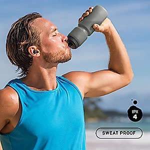 iJoy Premium Gravity TWS Earbuds Wireless Bluetooth 5.0 Compatible in-Ear Headset with Built-in Mic & Portable Recharging Case - IPX4 Waterproof & Sweatproof Design for Sports- Long Battery Life