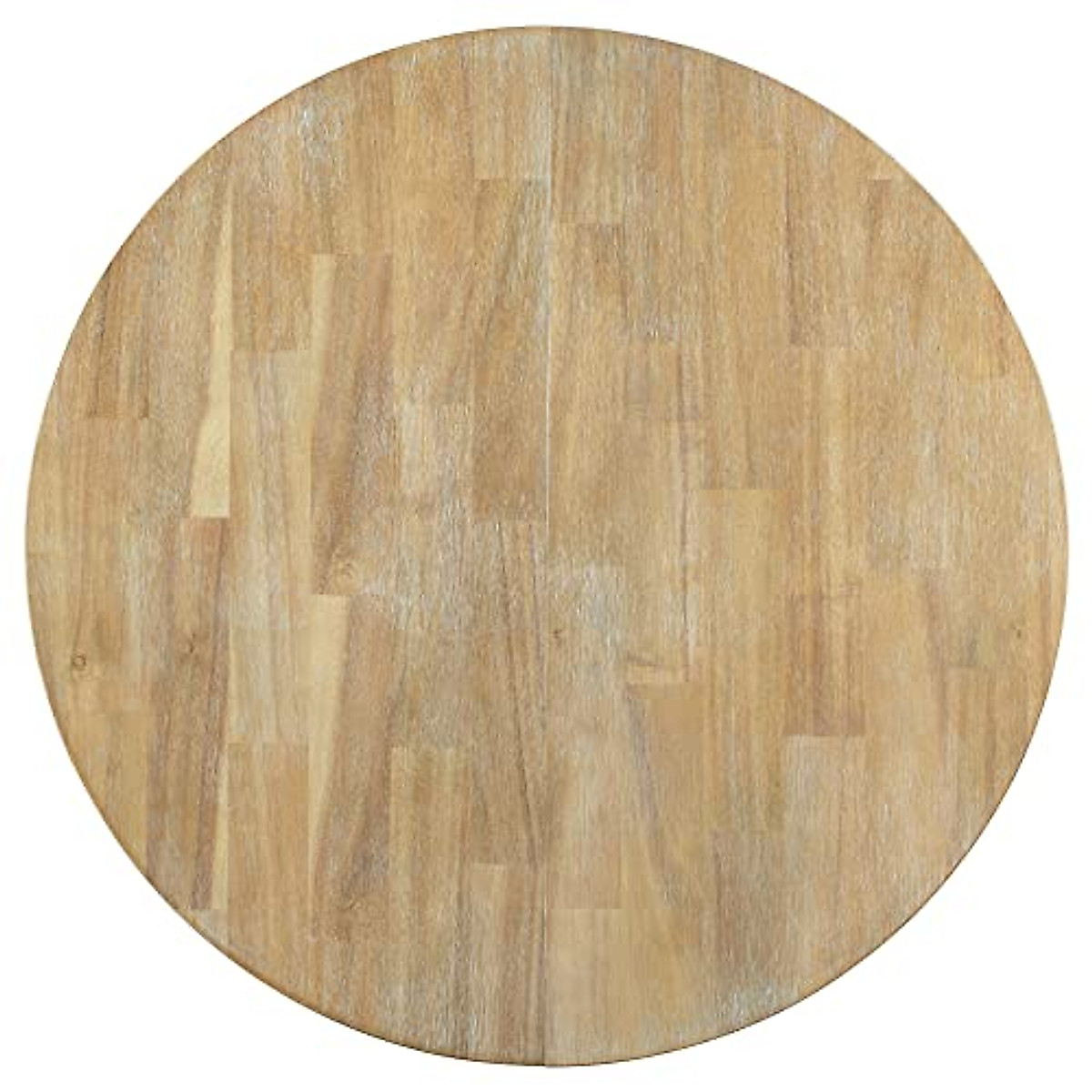 Flieks Dining Table, Farmhouse Round Extendable Dining Table with 16" Leaf Wood Kitchen Table (Natural Wood Wash)