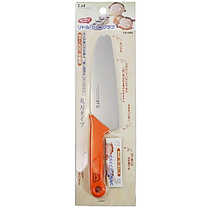 貝印(KAI CORPORATION) Little Chef Club Kids Knife, 全長219×刃幅42×柄の高さ15mm、刃渡り125mm、板厚1.5mm, vermilion