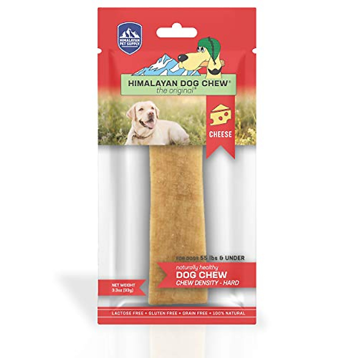 Himalayan Dog Chew Original Yak Cheese Dog Chews, 100% Natural, Long Lasting, Gluten Free, Healthy & Safe Dog Treats, Lactose & Grain Free, Protein Rich, Mixed Sizes, Dogs 55 Lbs & Smaller, 3.3 oz