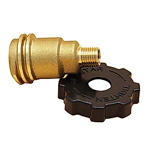 MENSI QCC1 Propane Tank Cylinder Adapter Fitting by 1/4" NPT Male Thread Brass Connector with Free Hand Wheel