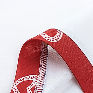 Winnerlion Women's Valentine's Day Love Heart Graphic Sweatshirt Heart Shirts Casual Crewneck Long Sleeve Pullover Tops (Red, M)