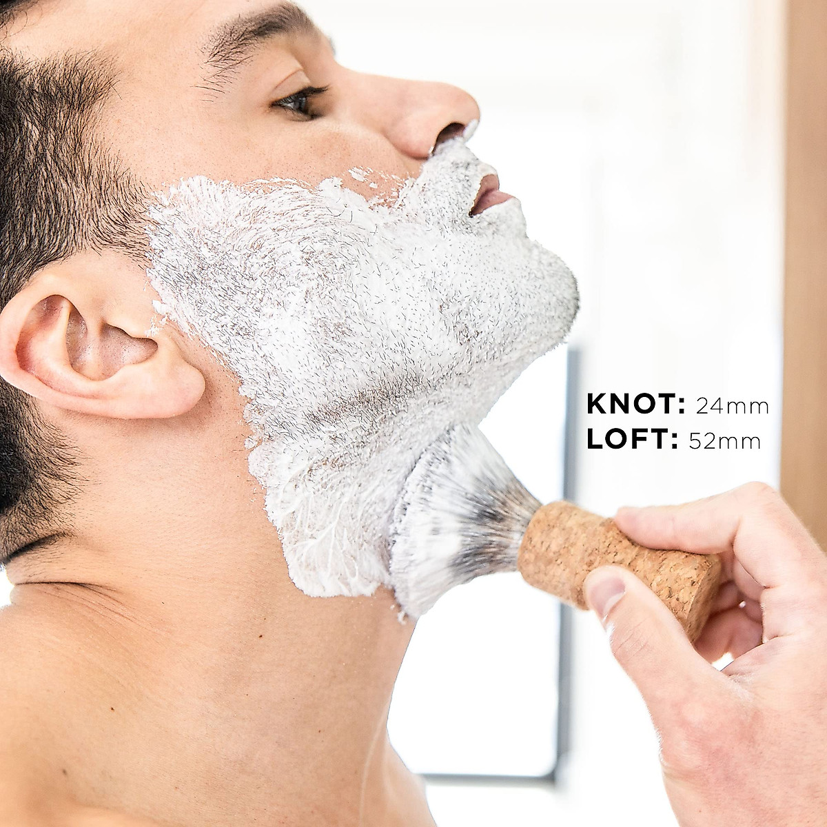 Pacific Shaving Company Sustainable Cork Handle Premium Synthetic Hair Shave Brush 1 ea