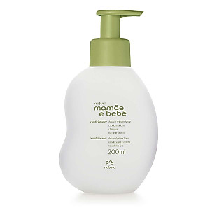 natura - Mamãe e Bebê Baby Conditioner - Untangle & Soften Baby Hair - 100% Vegan - Self-Preserving Formula - 97% Natural Origin - All Skin Types - Cruelty Free - Baby Essentials - 6.7 fl oz (200ml)