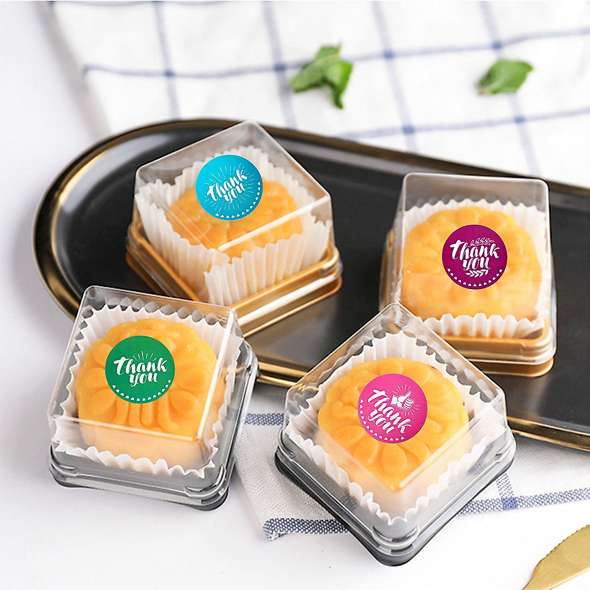 PARLAIM 500pcs Thank You Stickers 6 Color 1.5" Thank You for Supporting My Small Business Stickers Thank You Business Stickers Roll Small Thank You Labels for Business