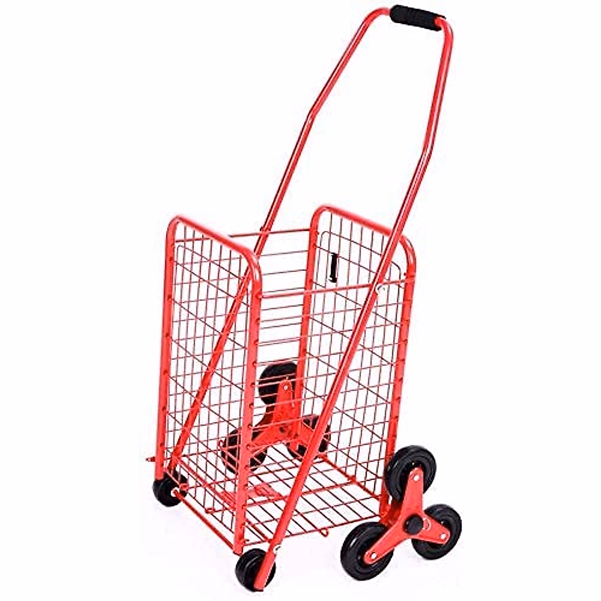 Shopping Trolley on Wheels Multi Function Shopping Cart Fashion Folding Trolley Trolley is Not Easy to Deform and Durable Storage Hand Trucks,Black ,