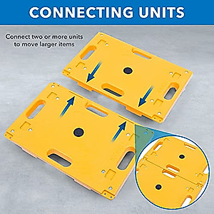 Mount-It! Furniture Dolly for Moving- Securely Holds 220 Pounds | Piano Moving Dolly Cart Also Moves Couches, Fridges, Boxes | 4 Wheel Dolly Rolls Without Harming Floors | No Assembly Required