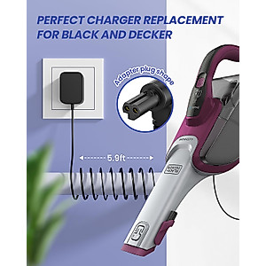 14V Charger for Black and Decker Dustbuster Smartech Handheld Vacuum 90602522-01 N561340, Black Decker Replacement Charger HHVJ315JD10 HHVJ315JMF71 HHVK320J10 HHVK320J61 Power Supply Cord