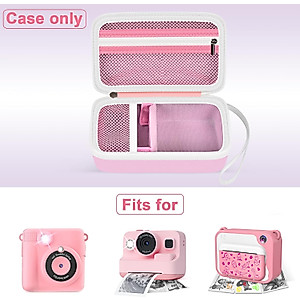 Grapsa Case Compatible with ESOXOFFORE for Dylanto for Anchioo for WEEFUN for GKTZ for Amzelas for Mafiti Instant Print Camera for Kids, Film Camera Storage Holder Organizer bag (Box Only)- Pink