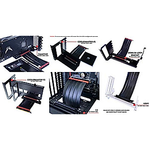 LINKUP - Ultra PCIe 4.0 X16 Riser Cable [RTX4090 RX6950XT x570 B550 Z690 Tested] Shielded High-Speed Vertical Mount Gaming PCI Express Gen4┃Universal 90 Degree Socket {20cm / 7.8"} 3.0 Gen3 Compatible