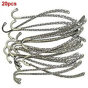 BWWNBY 20Pcs Alloy Bookmark Hook Tibetan Special Metal DIY Bookmark Hook Retro Silver Metal Bookmark Bookmark Metal Carving Hook Antique Tibetan Silver Bookmark