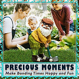 Twig & Flower The Great Golfing Gnome 9" Gnomes Decor The Mini Gnomes Hand Painted Garden Gnome - Golfing Garden Gnome Gifts Designed