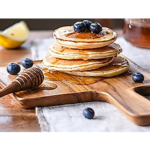 Lawei Glass Honey Jars with Wooden Dipper and Lid - 13 Oz Honey Pot Clear Glass Syrup Container for Storage