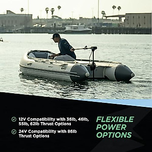 Newport NV-Series 55lb Thrust Saltwater Transom Mounted Trolling Electric Trolling Motor w/ LED Battery Indicator & 30" Shaft (23M1000203)