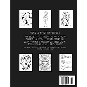Softball Coloring Book: Coloring pages, a few puzzles, and creative space for players and fans!