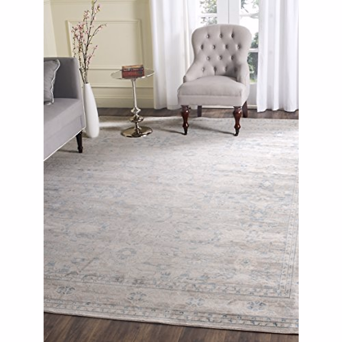 Safavieh Archive Collection 4' x 6' Grey/Blue ARC670A Vintage Oriental Area Rug