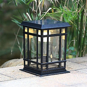 KLFJFD Solar Lights Outdoor,Modern LED Post Lantern Rainproof Lawn Landscape Garden Lamp Home Waterproof IP55 Door Post Light