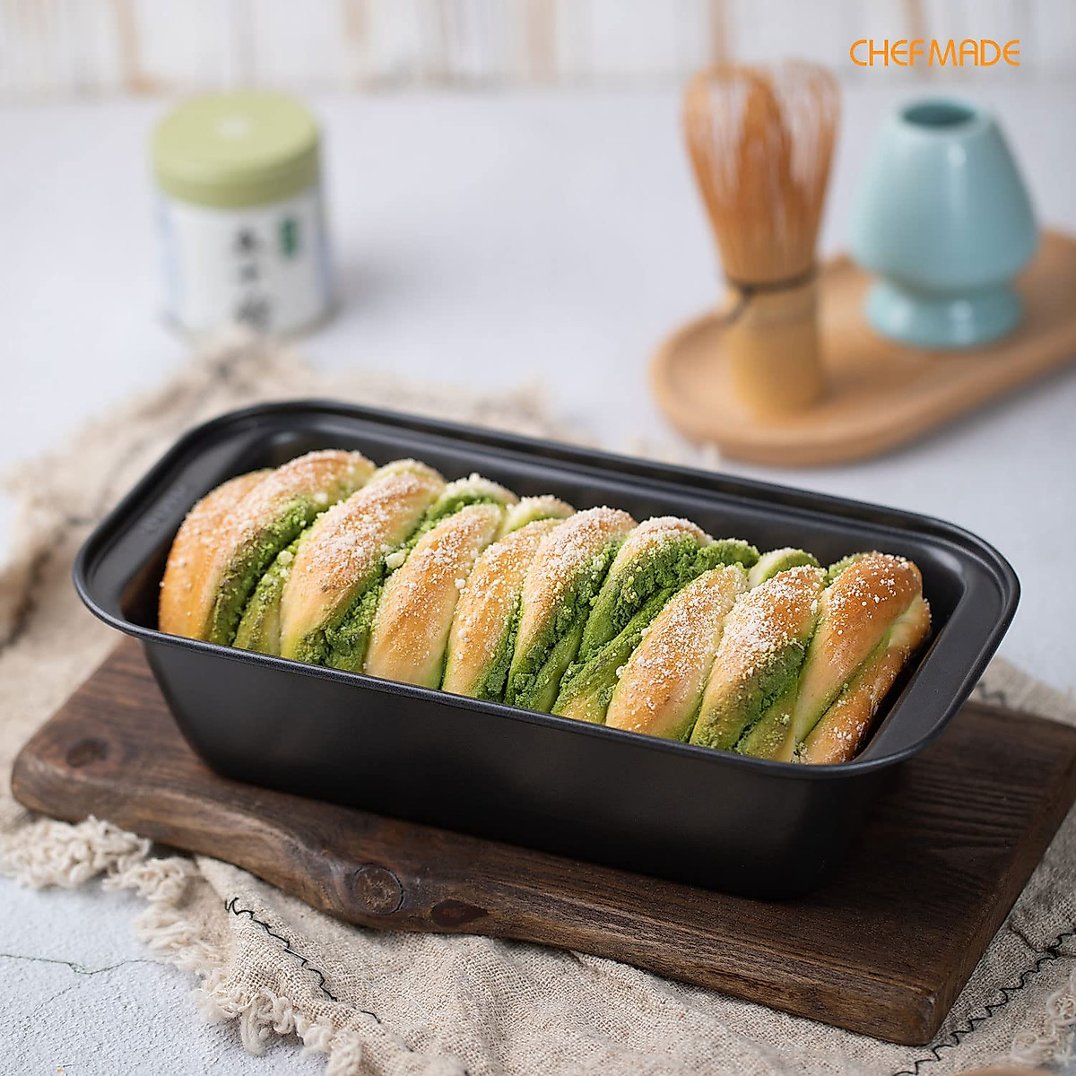 CHEFMADE Bread Loaf Pan, Nonstick Meatloaf Medium Pan, 4.5" x 8.5", Set of 2