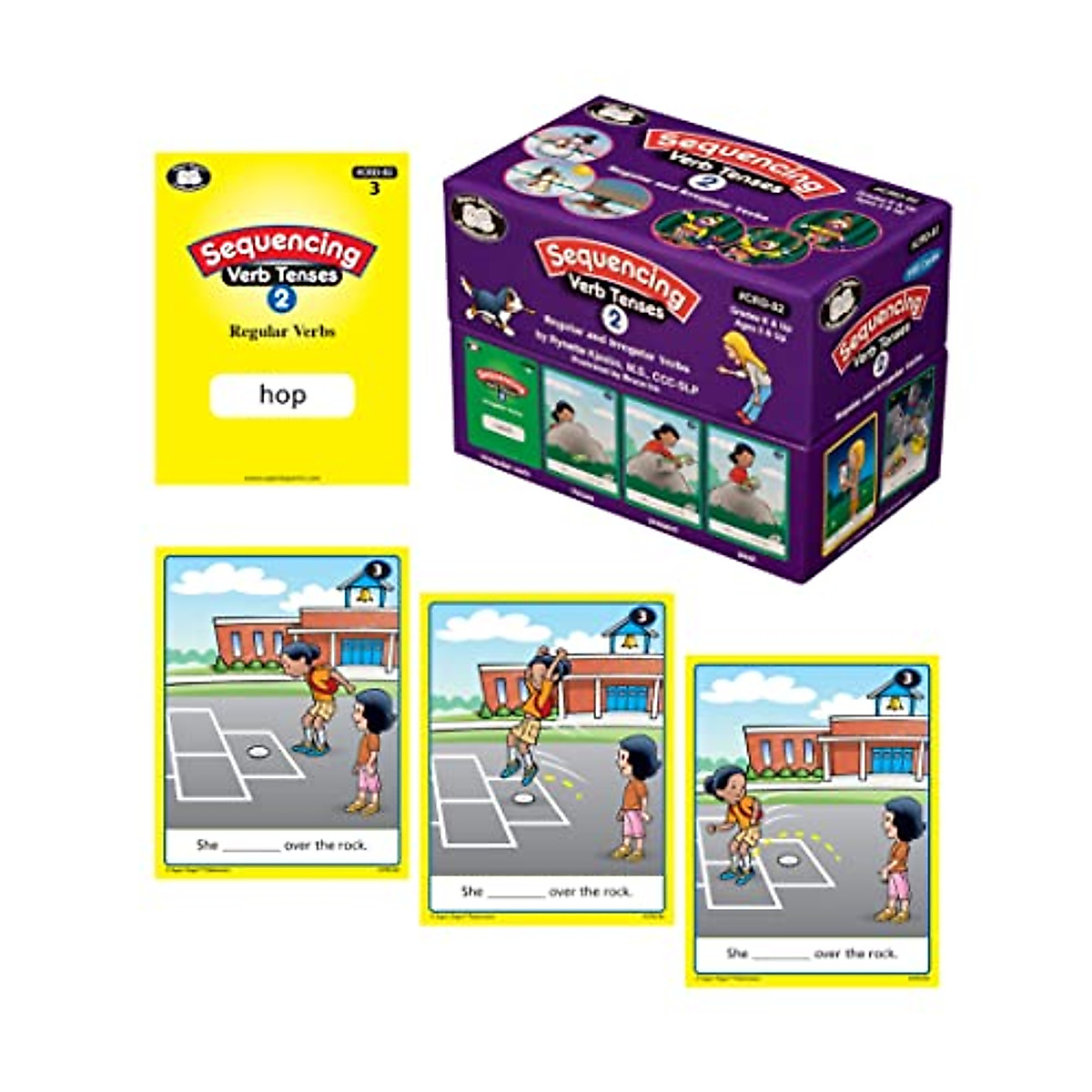 Super Duper Publications | Sequencing Regular and Irregular Verb Tenses Set 2 Fun Deck | Communication and Early Reader Skills Flash Cards | Educational Learning Materials for Children