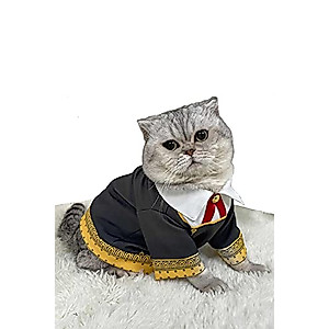 brehiay Cats Spy x Family Cosplay Funny Pet Clothes Anya Forger Costume Shirt for Cats Pets Halloween Costume