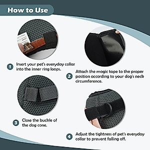 IDOMIK Soft Dog Cone for Dogs After Surgery, Comfort Dog Cones for Small Medium Large Dogs, Adjustable Dog Recovery Collars to Stop Licking Wound, Protective E Collar Cone Alternative for Dogs Cats,L