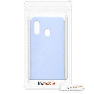kwmobile Case Compatible with Samsung Galaxy A40 Case - TPU Silicone Phone Cover with Soft Finish - Light Blue Matte