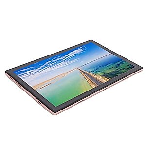 Gaoxin Ultra Thin Tablet, 3GB RAM 64GB ROM Front 5MP Rear 13MP IPS Screen Aluminum Alloy Rose Gold Touchscreen Tablet 6000mAh (US Plug)