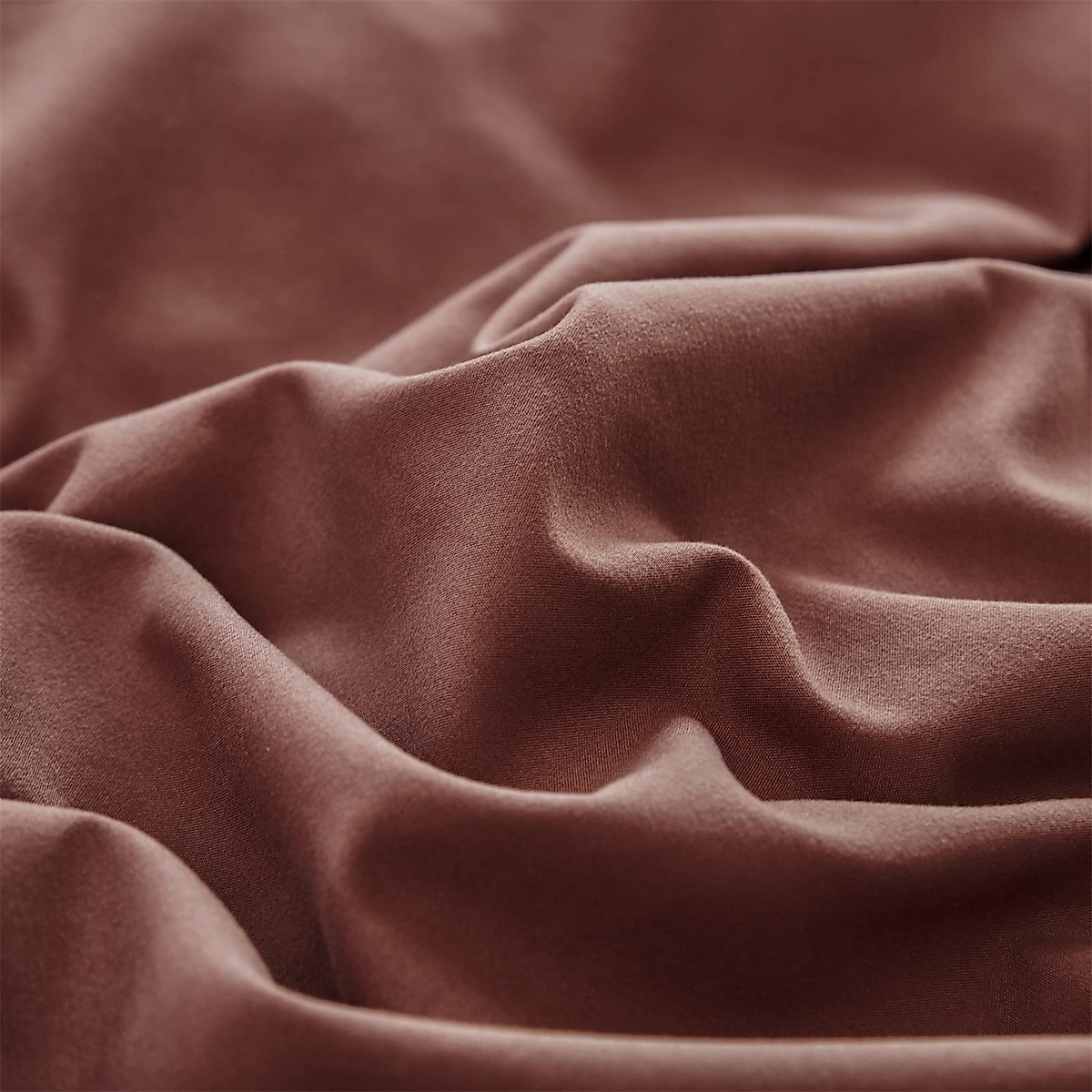 Pureant Brick Red Comforter Sets Queen Solid Dark Rust Red Bedding Comforters Modern Plain Purplish Cotton Bed Quilts Women Girls Blackish Red Warm Blankets Pure Dark Brown Red Durable Bedding Vintage