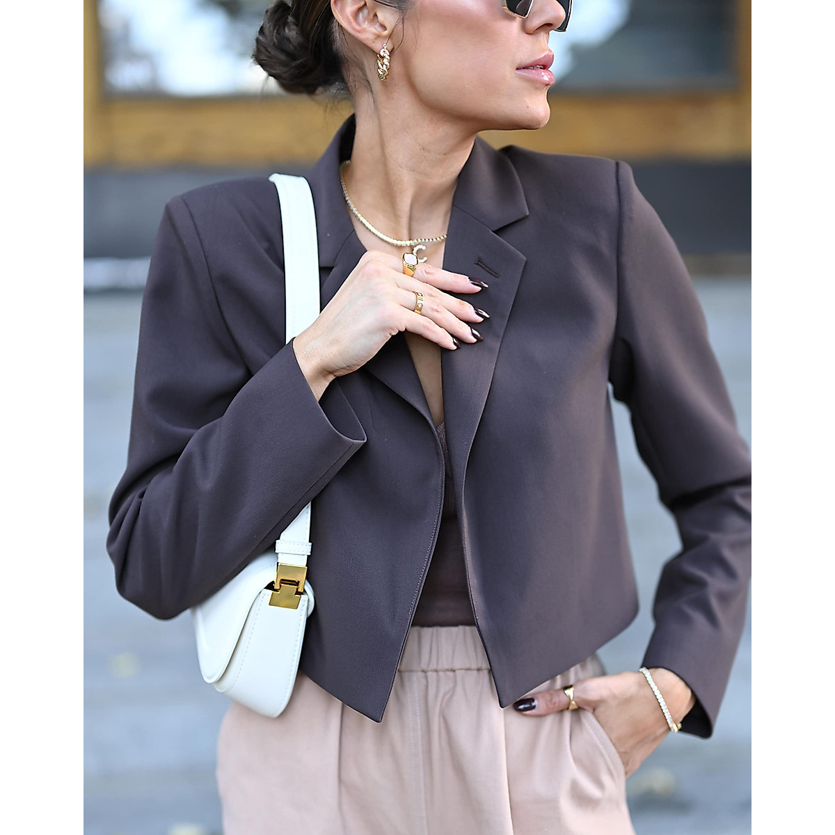 The Drop Women's Java Cropped Blazer by @christineandrew, S