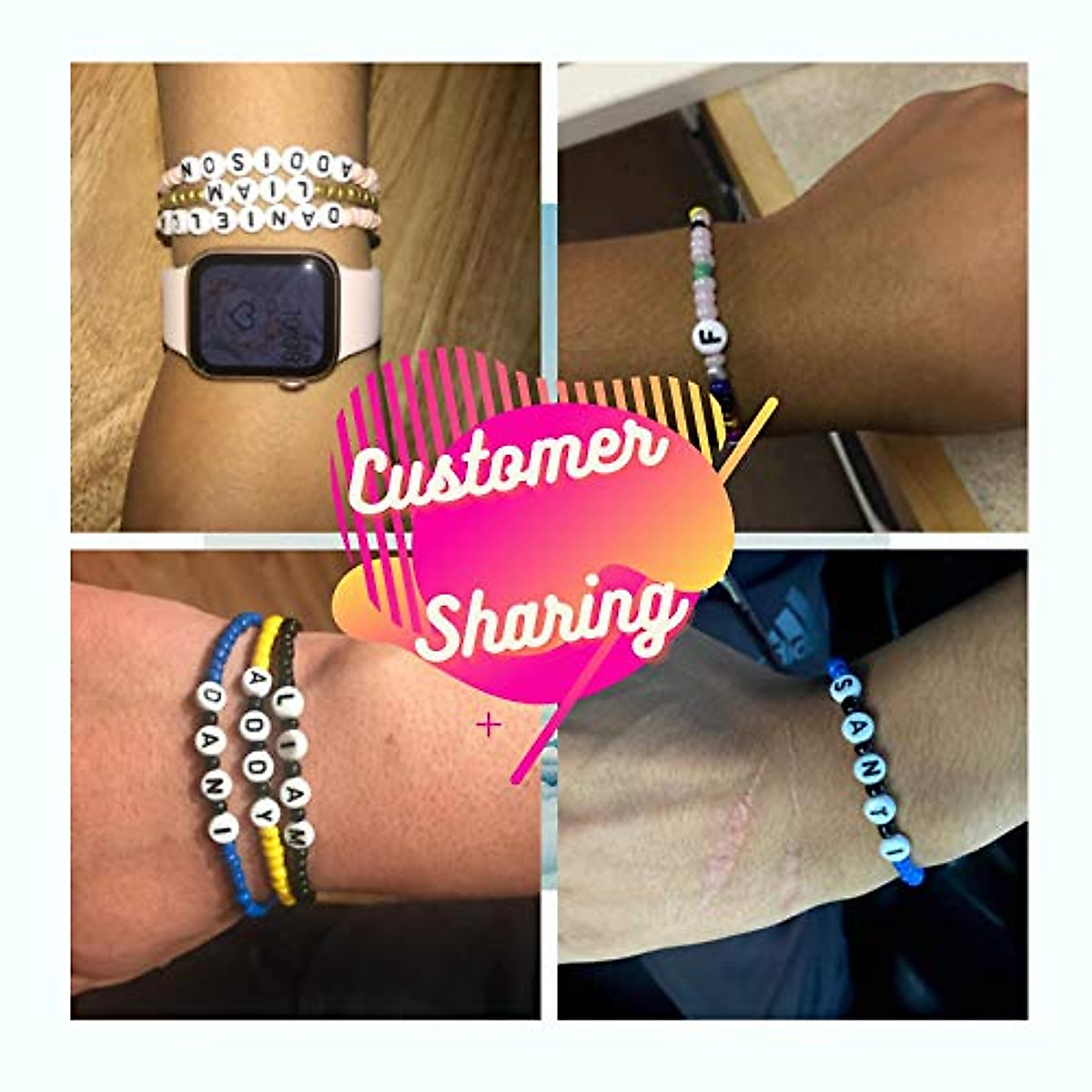 Goody King Bracelet Making Kit Friendship Bracelet Kit Jewelry Making Beads - 5000+pcs Bead Craft Kit Set, Glass Pony Seed Letter Alphabet DIY Art and Craft - Gift for Her Women Kid Age 6 7 8 9 (4mm)