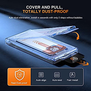 LK 2 Pack iPhone 14 Pro Max Screen Protector [Auto Dust-Elimination] with 2 Pack Camera Lens Protector, 9H Hardness, Easy Installation, Ultra-Thin Anti-Scratch for iPhone 14 Pro Max