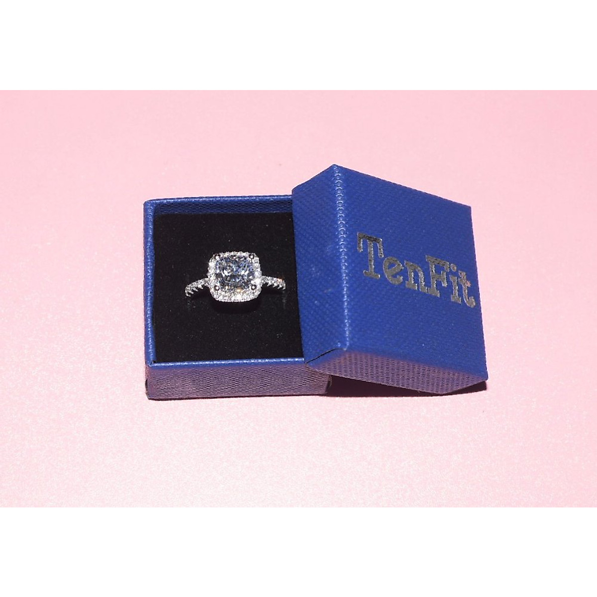 TenFit Jewelry 3 Carat VVS1 Simulated Diamond Engagement ring for Women silver Wedding Jewelry,Size:6