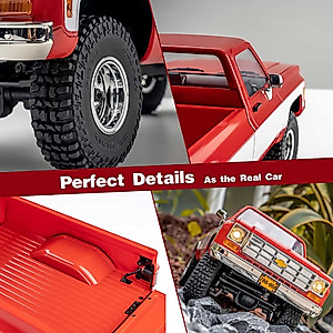 FMS 1/18 RC Crawler K10 4WD Brushed RTR RC Car Official Licensed RC Model 4WD Hobby RC Crawler Remote Control Car with LED Lights 3-Ch 2.4GHz Transmitter for Adults