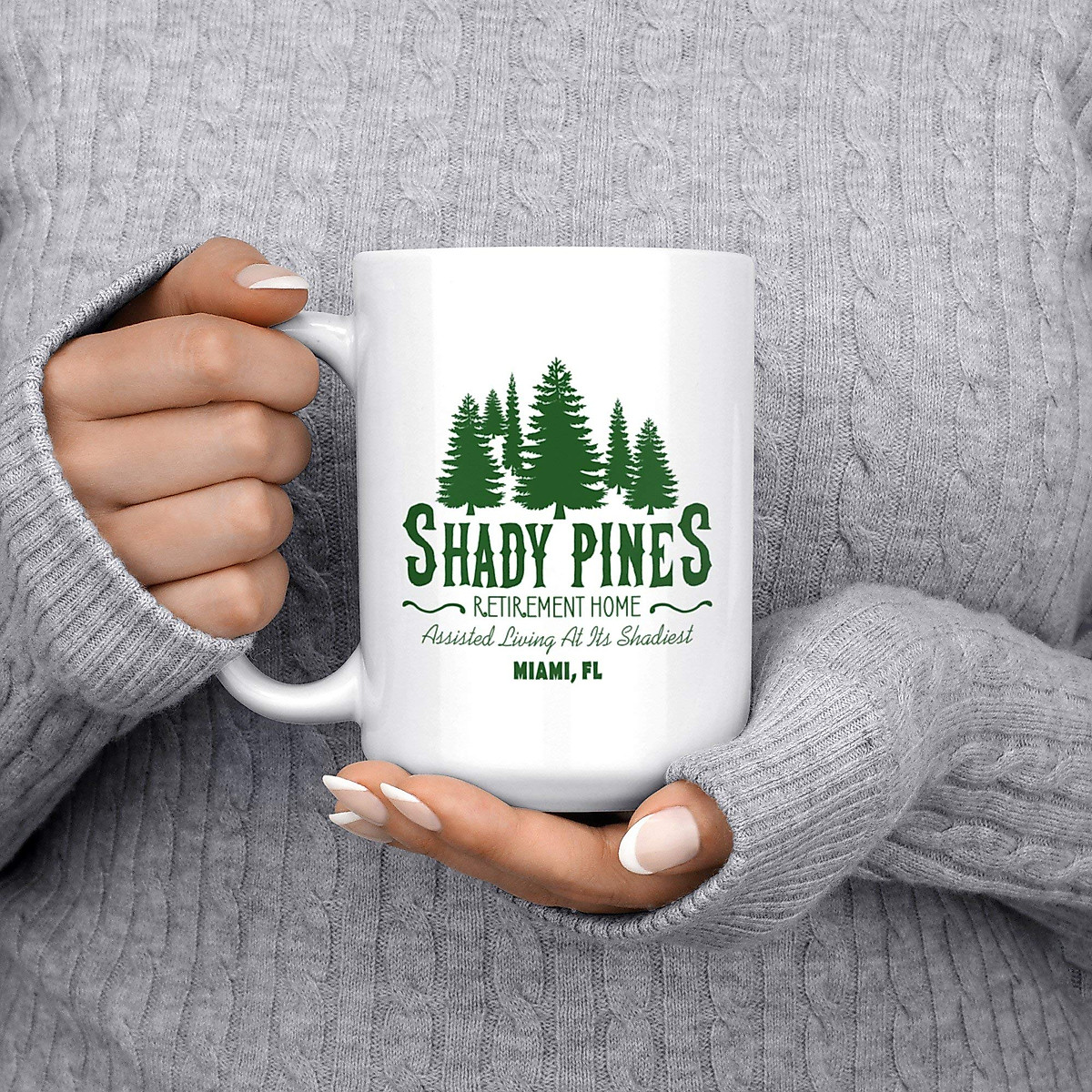 Artisan Owl White Shady Pines Retirement Home 15oz Coffee Mug and Thank You For Being A Friend 17oz Stemless Wine Glass Bundle