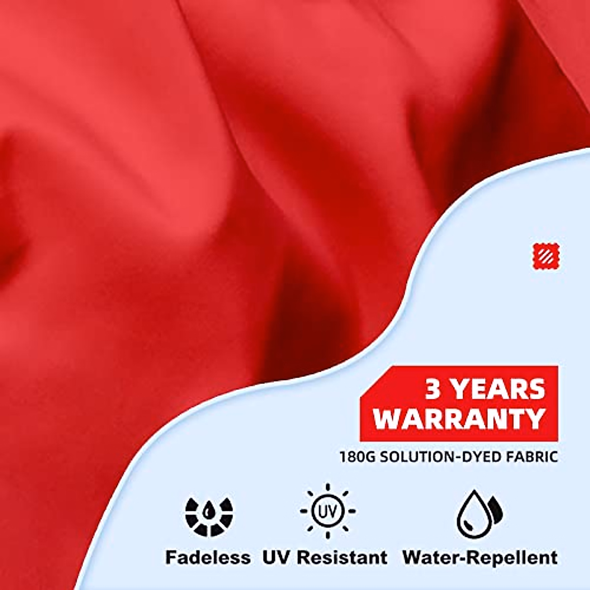 Trenovo 4.9 ft Patio Umbrella - Outdoor Table Umbrella with 4 Reinforced Ribs, UV Protection & Waterproof Market Umbrella for Garden, Lawn, Deck, Backyard, Pool (Red)