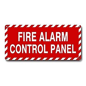 Fire Alarm Control Panel Sign 4.5 x 10 Inch 40 Mil Thick Aluminum Reflective Sign UV Protected Water Proof