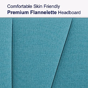 Molblly Queen Bed Frame Upholstered Platform with Headboard and Strong Wooden Slats, Strong Weight Capacity, Non-Slip and Noise-Free,No Box Spring Needed, Easy Assembly,Peacock Green