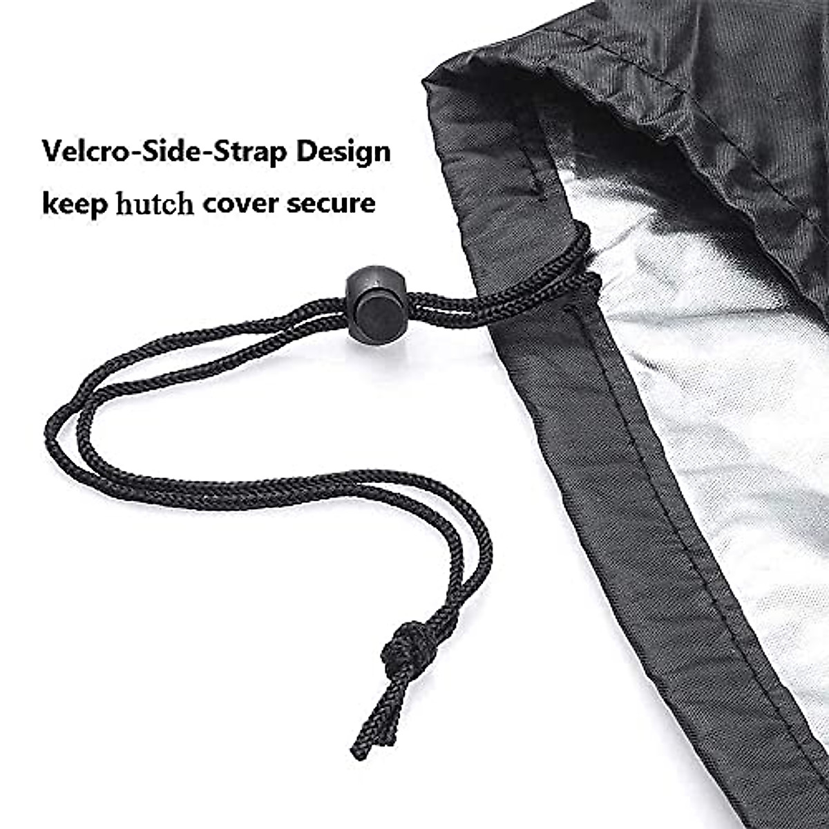 Triangle Rabbit Hutch Cover UCARE 210D Oxford Waterproof Rabbit Guinea Pig Animal Hutch Elevated Cover Dust Pet House Bunny Cage Covers (70.9x20.5x33.9 INES/ 180x52x86 cm, Black)