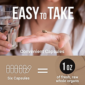 Optimal Carnivore Beef Organ Supplement, Grass Fed Beef Organs for Men & Women, 9 Organ Complex, Organ Meat - Beef Liver, Brain, Thymus, Lung, Gallbladder